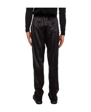 TOM FORD Logo Waistband Satin Pajama Trousers - Black