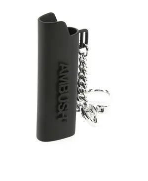 AMBUSH Logo Embossed Key Ring - Black