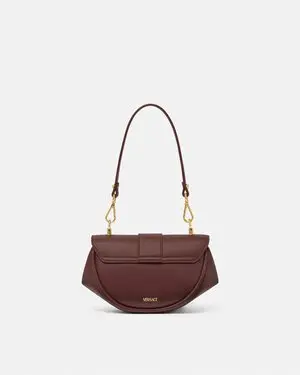 Versace Virtus Small Shoulder Bag - Wine Red