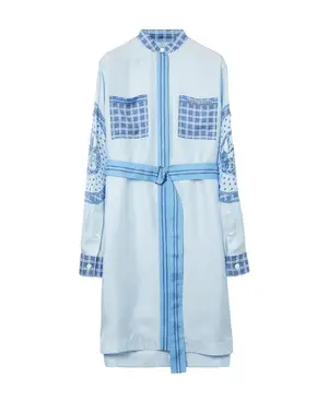 Burberry Monument-printed Satin Shirt Dress