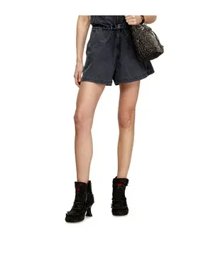 DIESEL® D-woodstock Denim Ankle Boots With Embossed Logo - Black