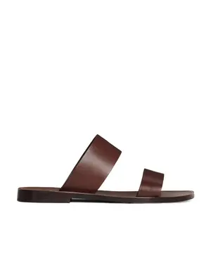 Celine Lerins Calfskin Vegetal Tanning Slippers - Red