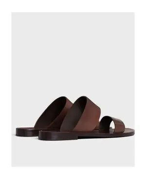 Celine Lerins Calfskin Vegetal Tanning Slippers - Red