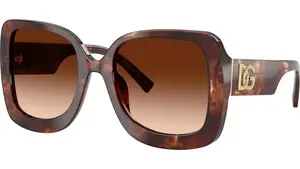 Dolce & Gabbana Geometric Frame Sunglasses - Brown