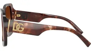 Dolce & Gabbana Geometric Frame Sunglasses - Brown