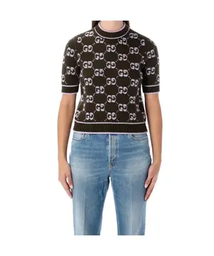 Gucci Gg Jacquard Knitted Top