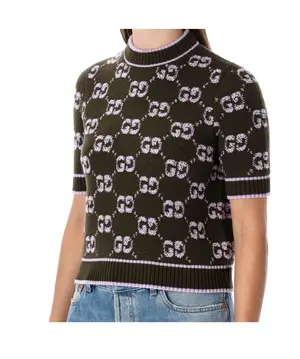 Gucci Gg Jacquard Knitted Top