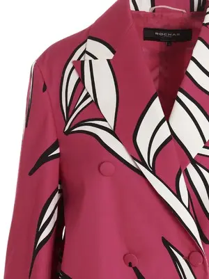 Rochas Double-breasted Printed Jacket