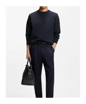Hugo Boss Appliqué Crew-neck Sweatshirt - Dark Blue