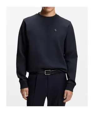 Hugo Boss Appliqué Crew-neck Sweatshirt - Dark Blue