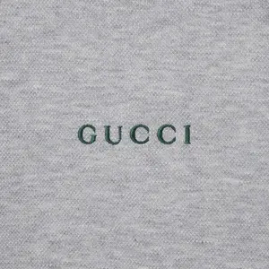 Gucci Logo Embroidered Zip-up Track Jacket - Grey