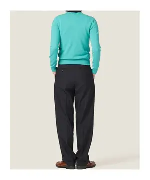 Miu Miu Straight Leg Pinstripe Trousers - Black