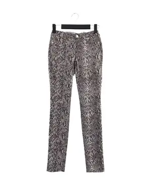 Sportmax Snake Print Slim-fit Trousers - Black