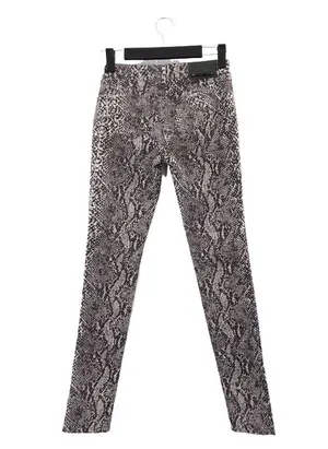 Sportmax Snake Print Slim-fit Trousers - Black