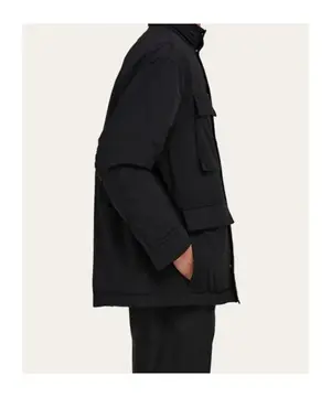 FERRAGAMO Technical Faille Caban Overcoat