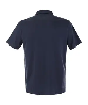 Fedeli Open Neck Polo Shirt - Blue