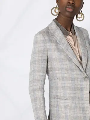 Fabiana Filippi Single-breasted Checked Jacket