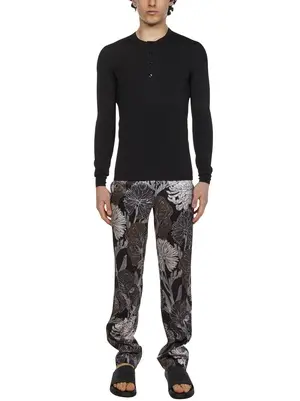 TOM FORD Floral Jacquard Logo Trousers