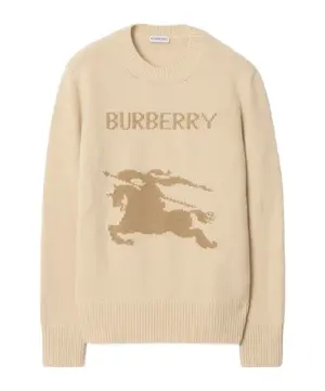 BURBERRY Burberry Logo Intarsia-Knit Crewneck Jumper