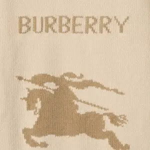 Burberry Logo Intarsia-knit Crewneck Jumper - Nutmeg