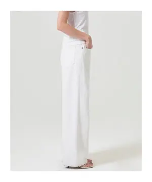 AGOLDE Low Slung Baggy Wide Leg Jeans - Milkshake