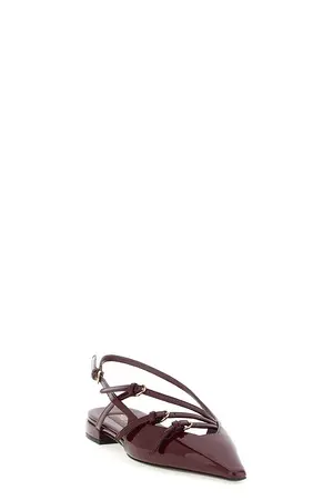 Miu Miu Pointed Toe Slingback Ballerinas - Red