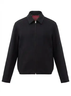 Gucci Wool Zip Jacket - Black