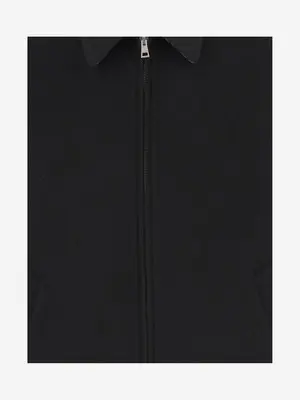Gucci Collared Zip-up Jacket - Black