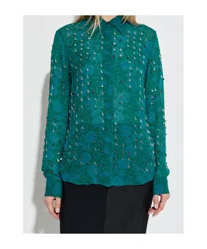 Dries Van Noten Floral-printed Embellished Shirt
