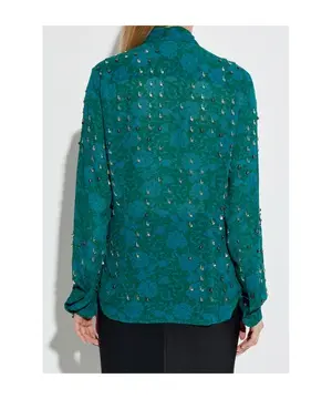 Dries Van Noten Floral-printed Embellished Shirt