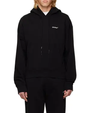 Off-White Caravaggio Print Hooded Sweatshirt - Black