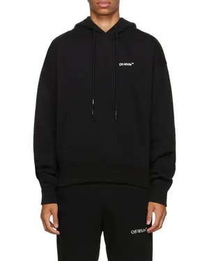 Off-White Caravaggio Print Hooded Sweatshirt - Black