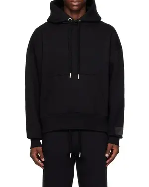 AMI Paris Long-sleeved Drawstring Hoodie - Black