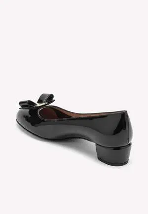 FERRAGAMO Bow Detailing Ballet Flats - Black