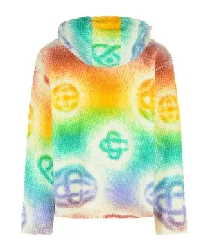 Casablanca Monogram Zip-up Hooded Jacket - Multicolor