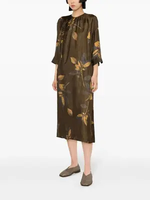 UMA WANG Agina Printed Midi Dress