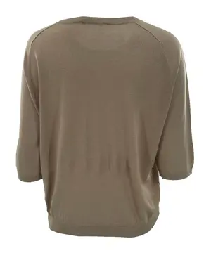 Max Mara Embellished Round Neck Fine Knit Sweater