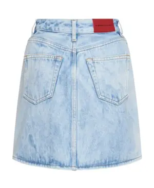 Alessandra Rich Denim Mini Skirt With Belt Detail