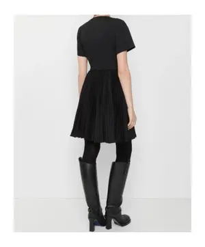 Burberry Pleated Kilt Dress With Buckle Detail