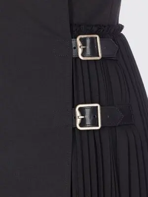 Burberry Pleated Kilt Dress With Buckle Detail