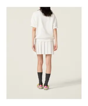 Miu Miu Knitted Polo Shirt With Classic Collar
