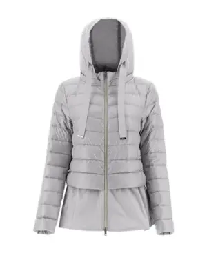 Herno Logo Down Jacket With Satin Drawstring