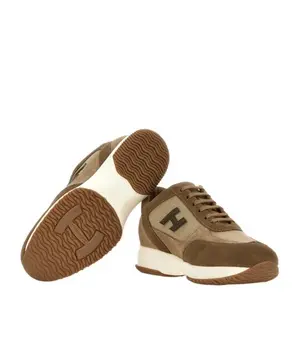 Hogan Interactive Low-top Sneakers With Embossed H Detail - Brown