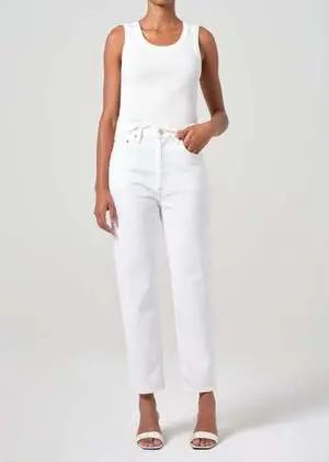 AGOLDE 90's Pinch Waist Crop Jeans - White