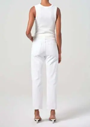AGOLDE 90's Pinch Waist Crop Jeans - White