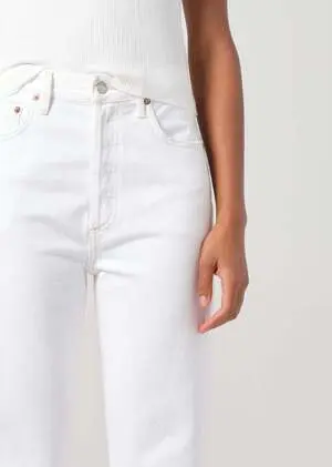 AGOLDE 90's Pinch Waist Crop Jeans - White