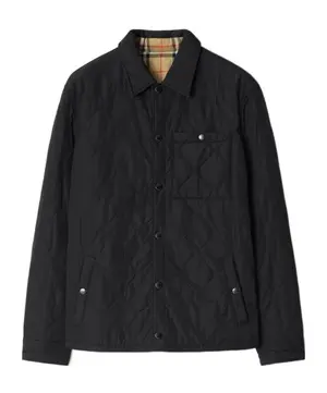 Burberry Reversible Quilted Overshirt With Classic Check Lining