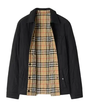 Burberry Reversible Quilted Overshirt With Classic Check Lining