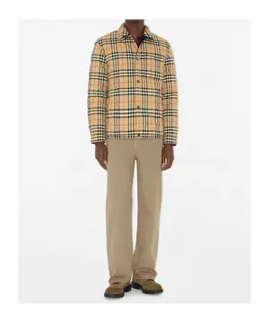Burberry Reversible Quilted Overshirt With Classic Check Lining