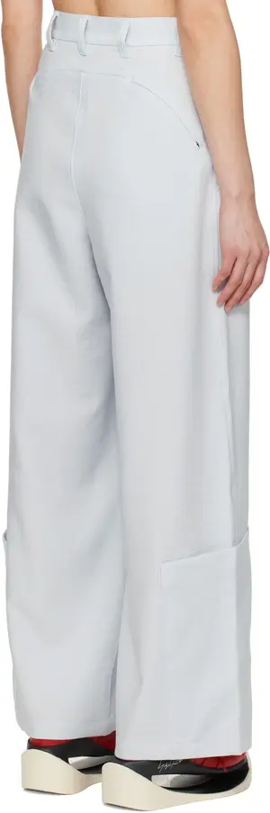 Y3 Sport Uniform Wide-leg Trousers - Transparent Gray